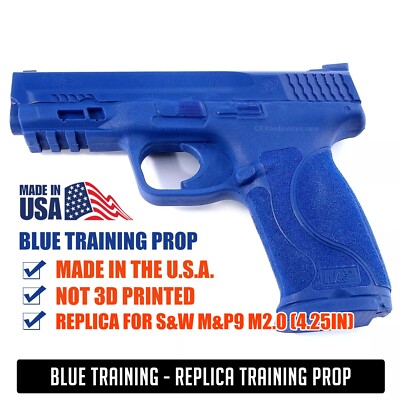 Blue Training Prop for S&W M&P9 M2.0 (4.25in) - Solid Resin - Not a Gun ...