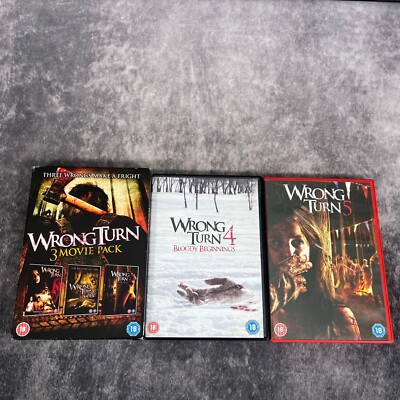 Wrong Turn 1-5 DVD Horror Bundle - Dead End Left For Dead Bloody ...