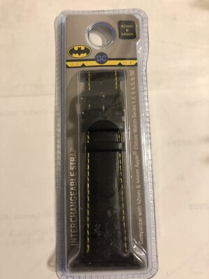 Batman Apple Watch 42-44mm Interchangeable Band (Black & Yellow) BRAND ...