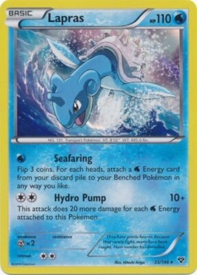 Pokémon TCG - Lapras - 35/146 - Holo Rare - XY (Base Set) [Near Mint ...