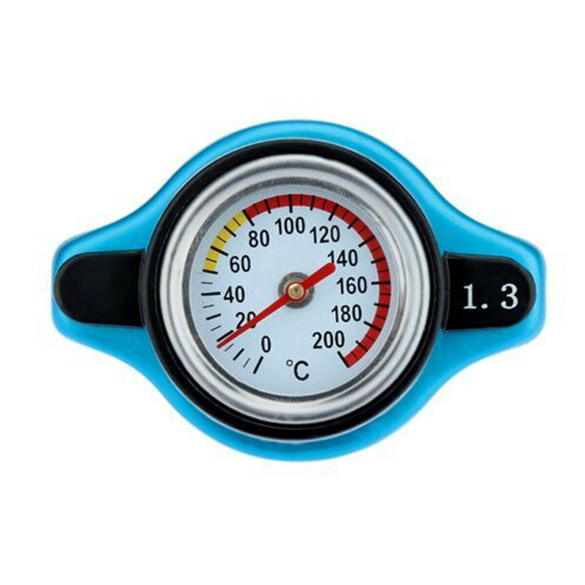 1.3 Bar Thermo Thermostatic Radiator Cap Water Temp Meter Aluminum Blue ...