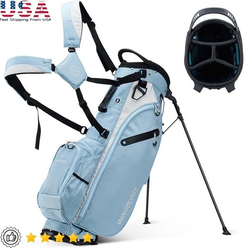 Lightweight Golf Stand Bag 4-Way Dividers 8 Pockets Ergonomic Straps ...