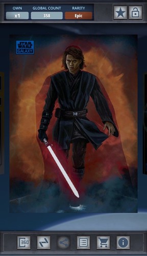 Star Wars Card Trader Galaxy Chrome - Darth Vader World Between Worlds - Blue | eBay