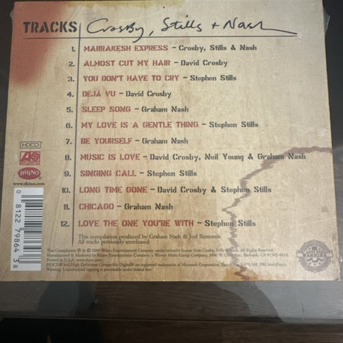 Crosby, Stills & Nash CSN Demos CD 12 Song Collections NEW SEALED ...