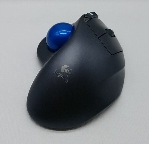 Logitech Logi M570 Wireless Trackball Mouse & Paired Receiver Blue Ball ...