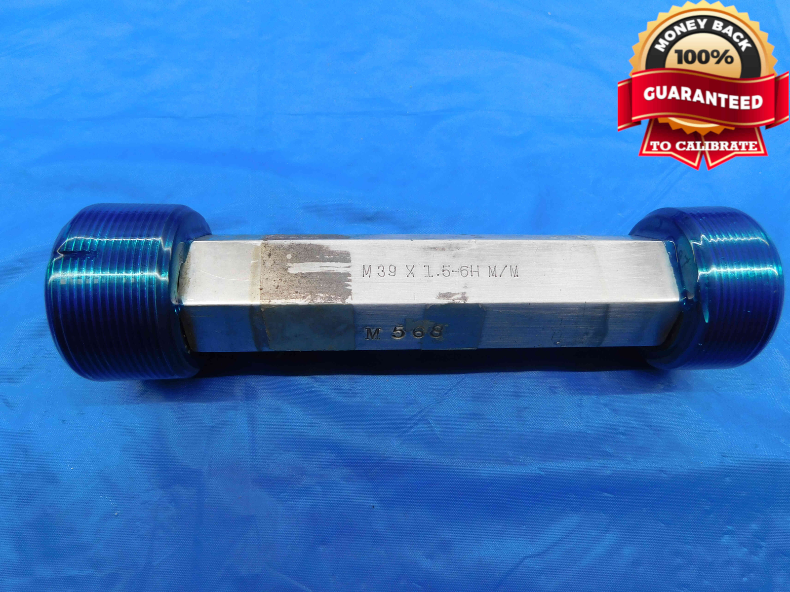 M39 X 1.5 6H METRIC THREAD PLUG GAGE 39 GO NO GO P.D.'S = 1.4970 & 1. ...
