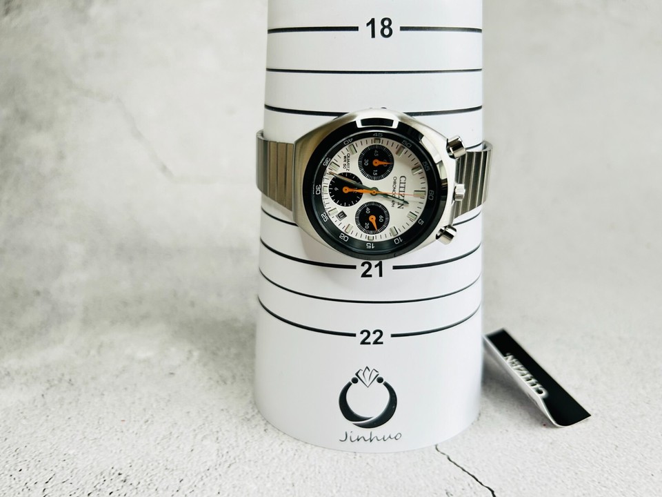 Citizen AN3660-81A Bullhead White Dial Record Label Tsuno Chronograph ...
