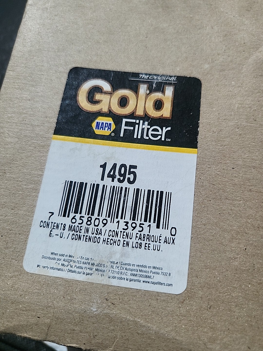 NAPA 1495 - cross reference oil filters | oilfilter-crossreference.com