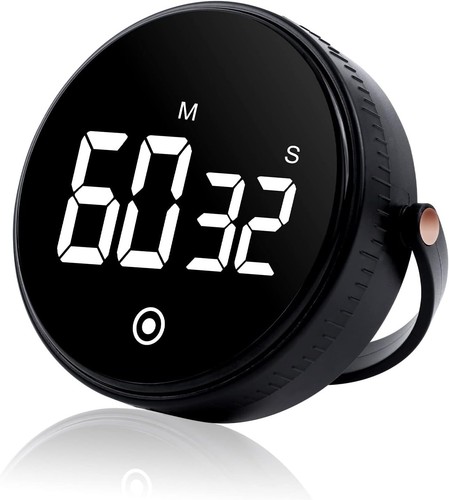 Digital Kitchen Timer Large LED Display Volume Adjustable Visual Timer ...