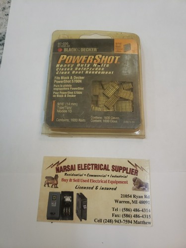 97-030 Powershot 9/16" Brad Nails 1600 Black And Decker,,,(9DB2UP) | eBay