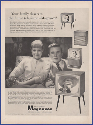 Vintage 1955 MAGNAVOX Magnarama 24 Telerama Television TV Ephemera ...