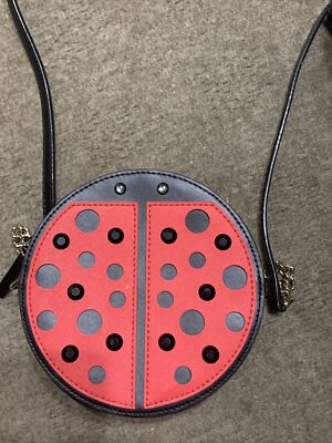 Kate Spade New York Red & Black Leather Ladybug / Ladybird xbody Bag ...