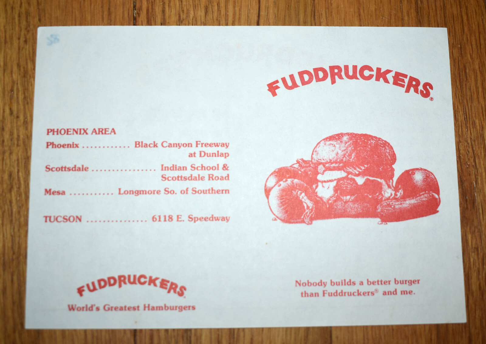 Fuddruckers Kids Menu