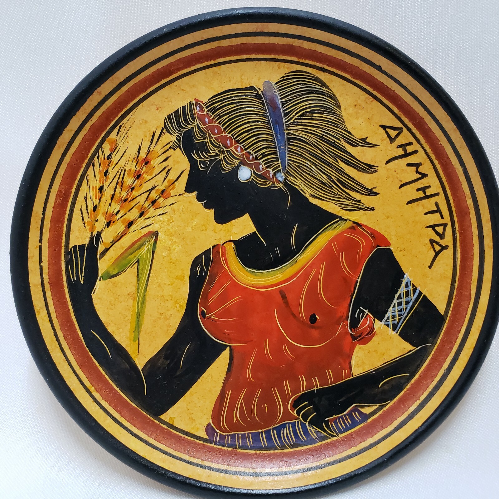 Demeter Goddess of Harvest Demetra Ancient Greek Hand Painted Art ...