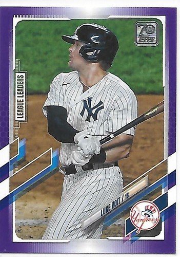 2021 Topps Series 1 Baseball Meijer Purple Luke Volt League Leader ...