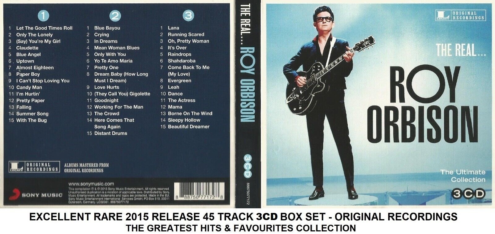 Roy Orbison Very Best Essential Original Greatest Hits Collection 50's ...