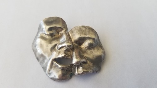 Vtg. Modernist Art Jewelry by Wilhelm Two Faces Heavy Sterling Pendant ...
