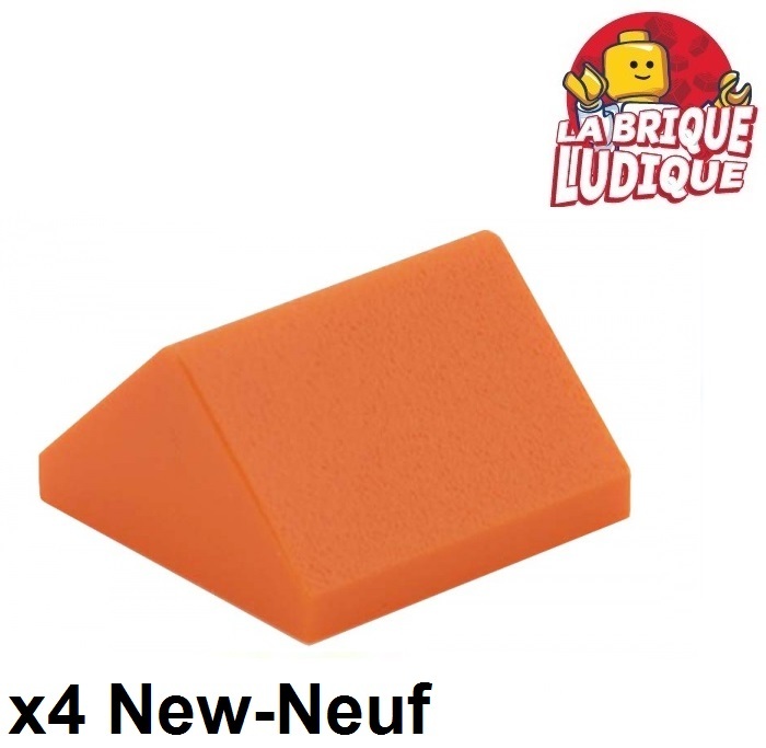 Lego - 4x Slope Brick Gradient Angled 45 2x2 Double Orange 3043 New | eBay