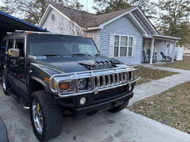 Hummer H2 Fiberglass Hood Scoop with Halo LED Lights for Hummer H2 ...