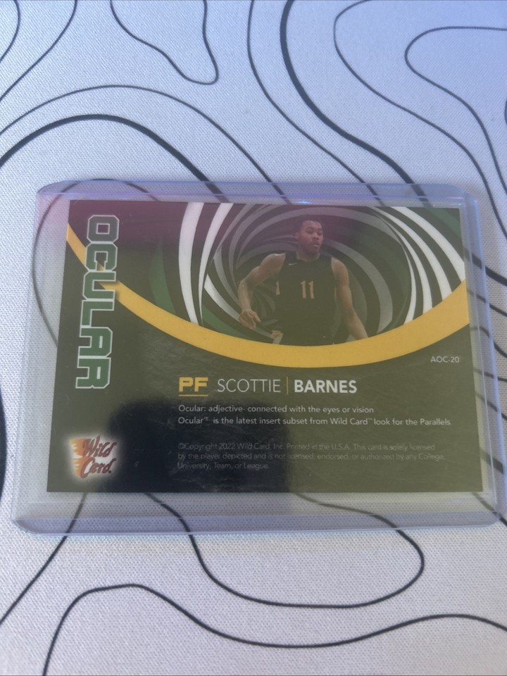 2022 Wild Card Alumination Basketball - #AOC-20 Scottie Barnes - Ocular ...