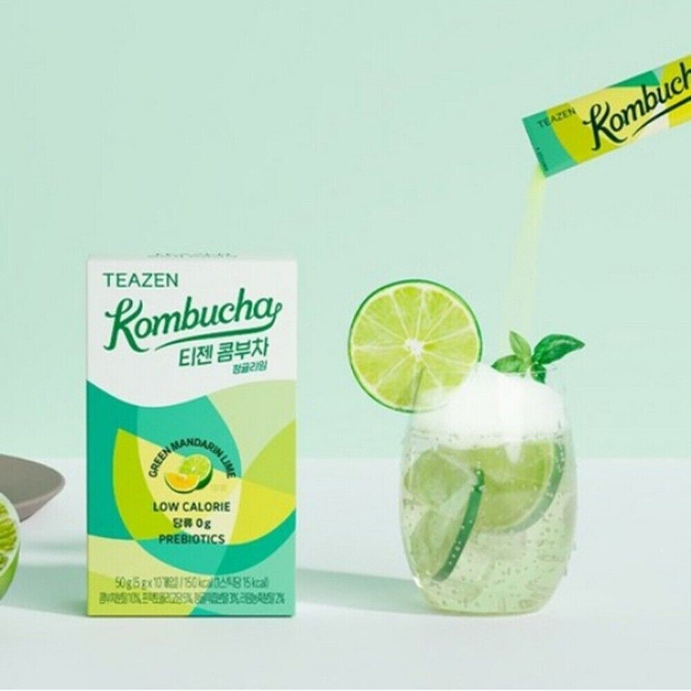 Teazen Kombucha Green Mandarin Lime 5g x 30ea Prebiotics Tea Slimming ...