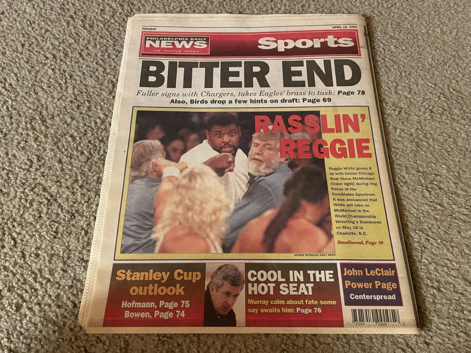 Vintage 1997 Philadelphia Flyers Daily News Newspaper w/ JOHN LECLAIR ...