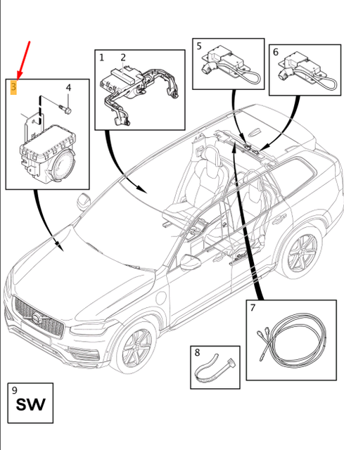 Volvo Xc90 2018 Alarm System Siren 31652388 Lum709 for sale online | eBay