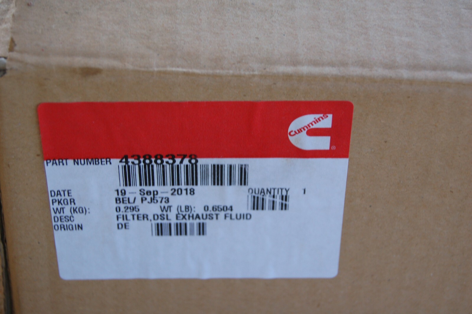 4388378 Cummins Genuine Diesel Exhaust Fluid Filter Kit | eBay