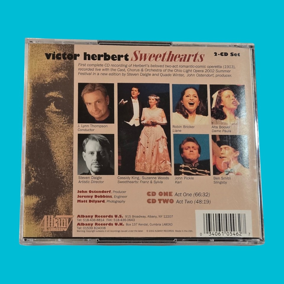 Sealed CD Act 1 & 2 Victor Herbert Sweethearts Ohio Light Opera ...