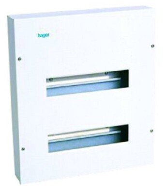 Hager METAL LOAD CENTRE 604x364x71mm 3-Rows 36-Poles Surface Mount ...