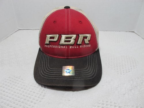 PBR Professional Bull Riders Net Baseball Cap NWT Hook Loop OSFA Ivory ...