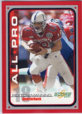 PEYTON MANNING 2001 Score Football #222 - ALL PRO + 4 Peyton CARDS | eBay