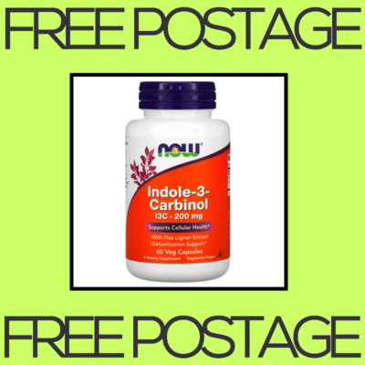 NEW NOW Foods, Indole-3-Carbinol, 200 mg - 60 Veg Capsules FREE ...