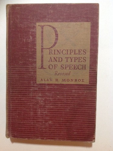Vintage 1939 Book PRINCIPLES & TYPES of SPEECH Revised Alan Monroe ...