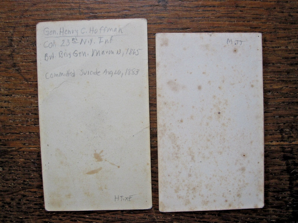 2 Civil War Era CDV Engravings of Union Gen. Nathaniel Lyon & Col ...