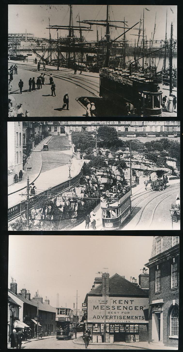 KENT MARGATE RAMSGATE MAIDSTONE 1900-1930 TRAMS DOCKS STREETS 5 PHOTOS ...