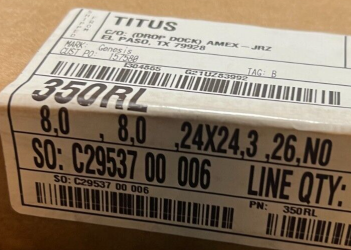 Titus 350RL Air Vent Grill 8x8 White 8,0 ,8,0 ,24x24,3 26 | eBay