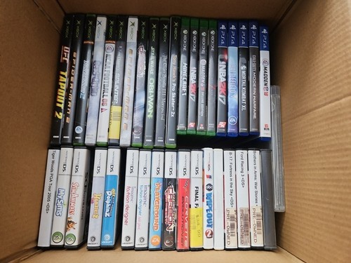 Lot of 55 Various Empty Game Cases. NO GAMES. Xbox/nintendo/sega ...