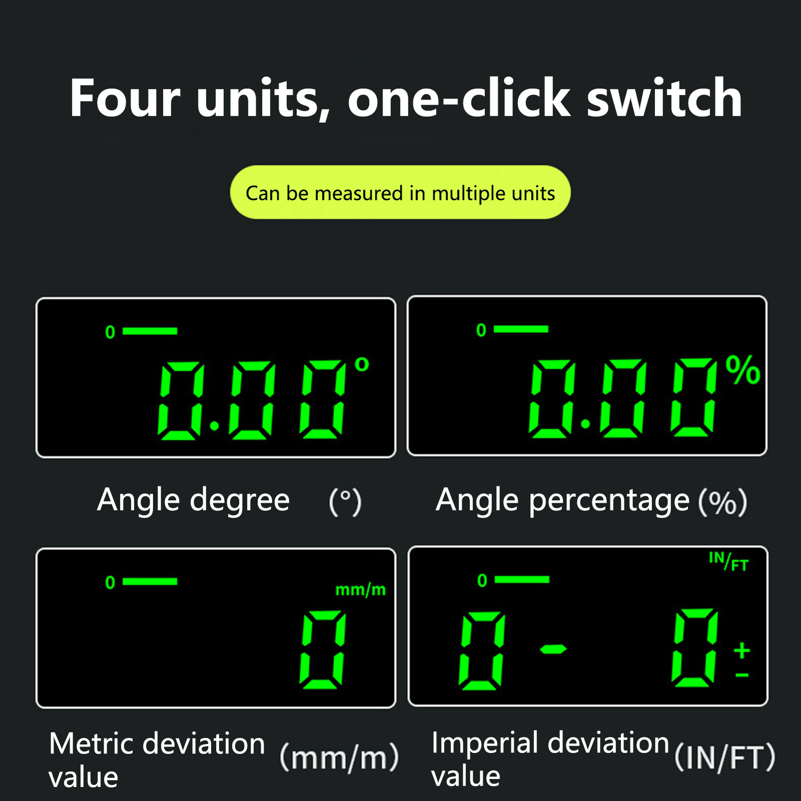 Digital Protractor Clear Font Angle Measurement 360 Degree Lcd ...