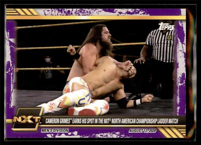 2021 Topps WWE NXT Wrestling PURPLE #58 Cameron Grimes Earns His Spot ...