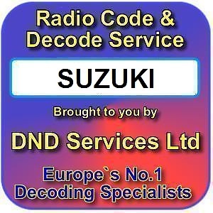 Suzuki Radio Code Decode Unlock Codelocked Decoding Service Swift Liana ...