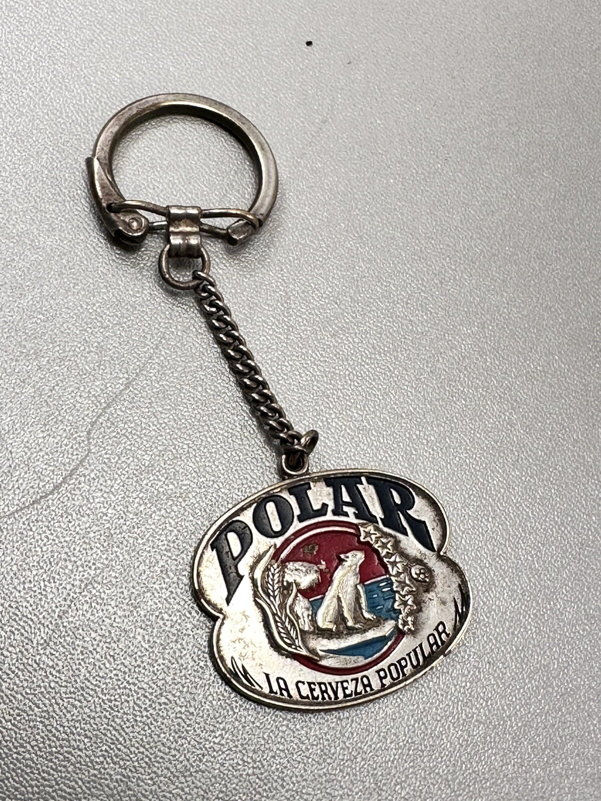 Fabulous Keychain Polar La Cerveza Popular Rare silv… - Gem