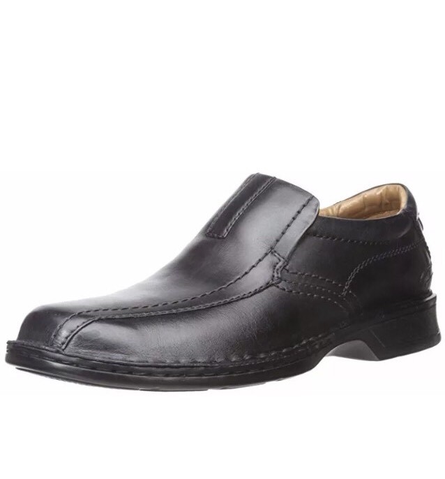 Clarks Mens Escalade Step Slip-on Loafer- Black Leather 8.5 DM US | eBay