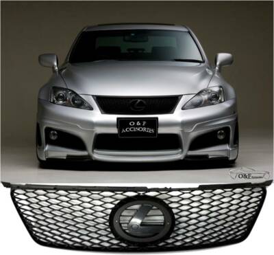 For 2006 2008 Lexus IS250 IS350 Black Sport Mesh Grille Front Hood ...