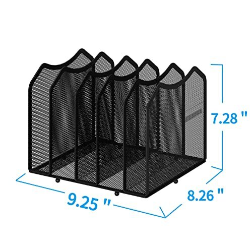 Mesh Desktop File Sorter Organizer, 5-Section Bookshelf for 1-Pack ...