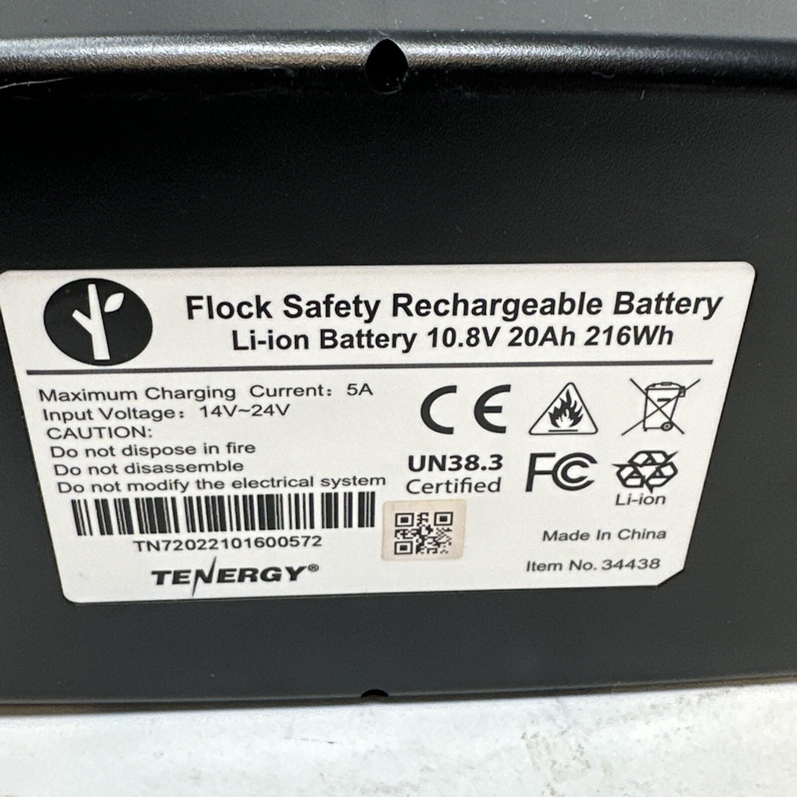 (Lot of 2) Flock Safety rechargeable Battery li-ion - 10.8v 20Ah 216wh ...