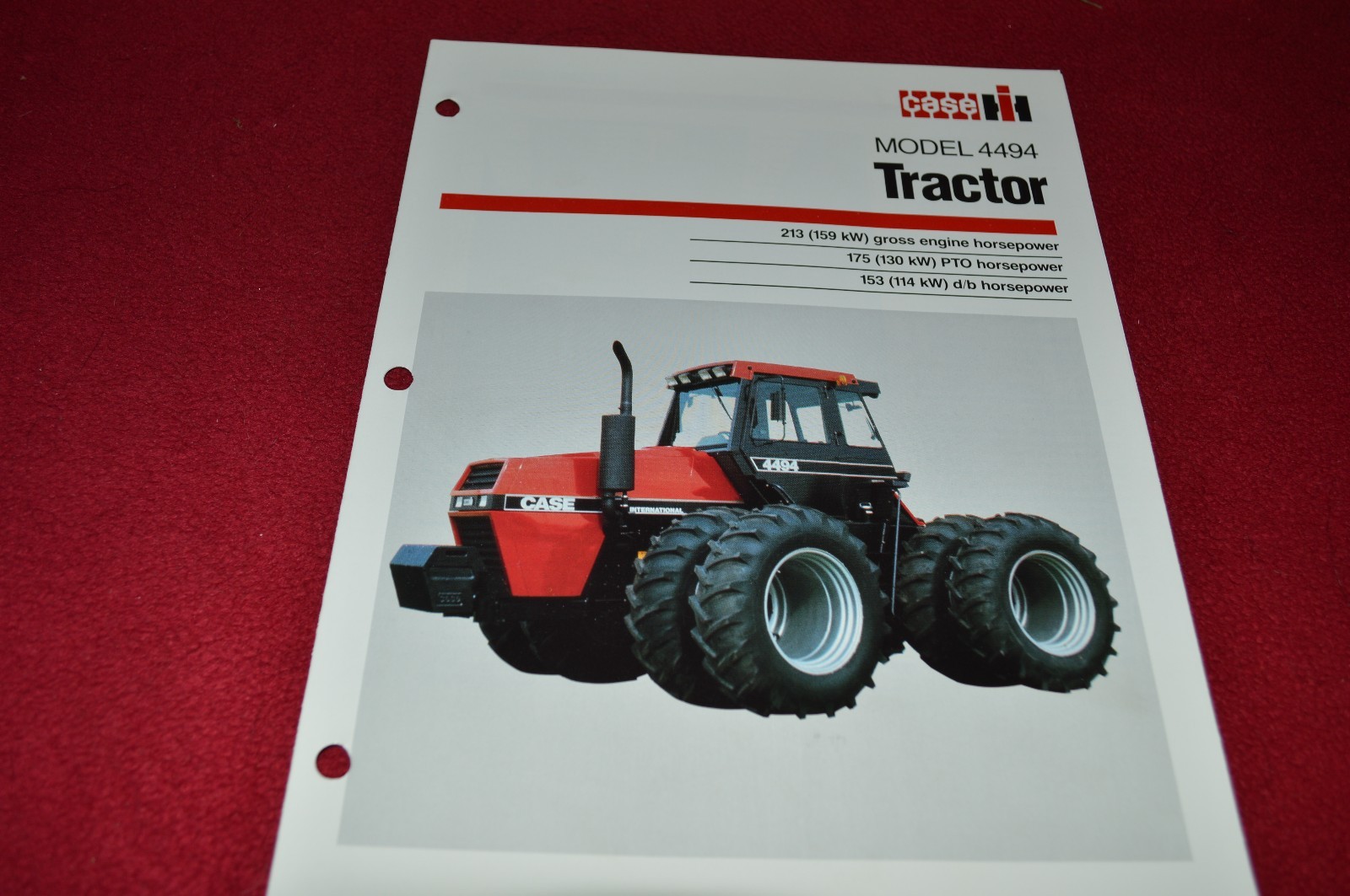 Case International 4494 Tractor Dealer's Brochure ADC-60088A LCOH | eBay