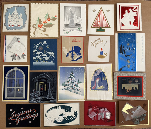 Vintage Christmas Cards Salesman Samples Damaged 1941 Lot Of 19 | eBay
