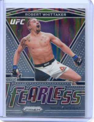2021 Panini Prizm UFC Fearless NO. 10 Robert Whittaker - Middleweight ...