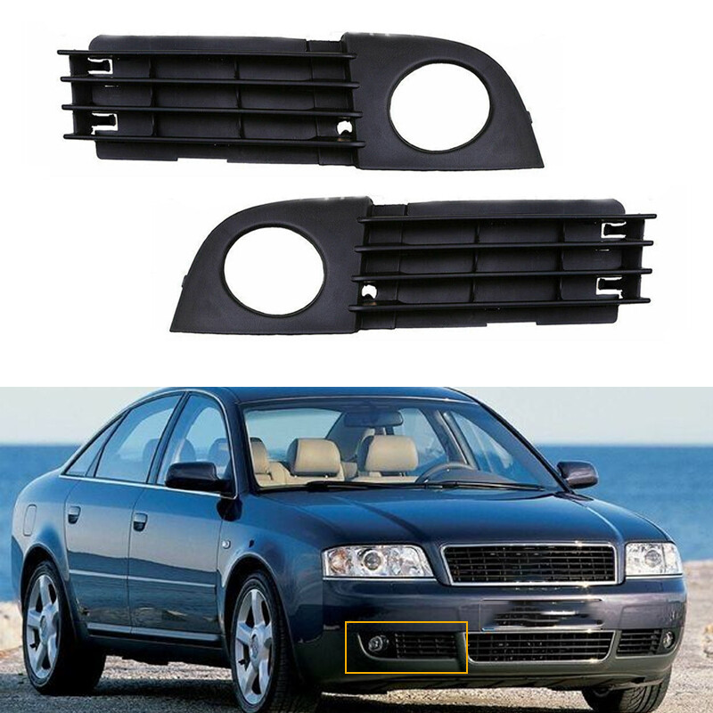 For AudiA6 C5 2003-2005 1Pair Front Lower Mesh Fog Light Grille Fog ...